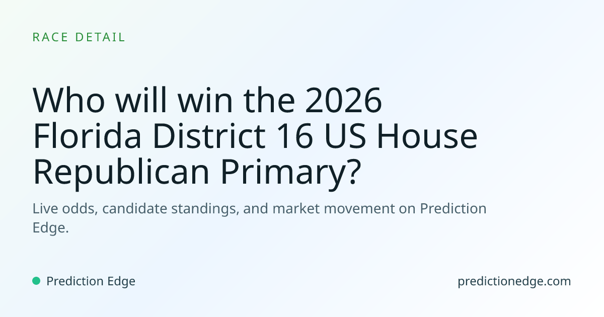 2026 FL-16 Republican Primary | Polls & Odds