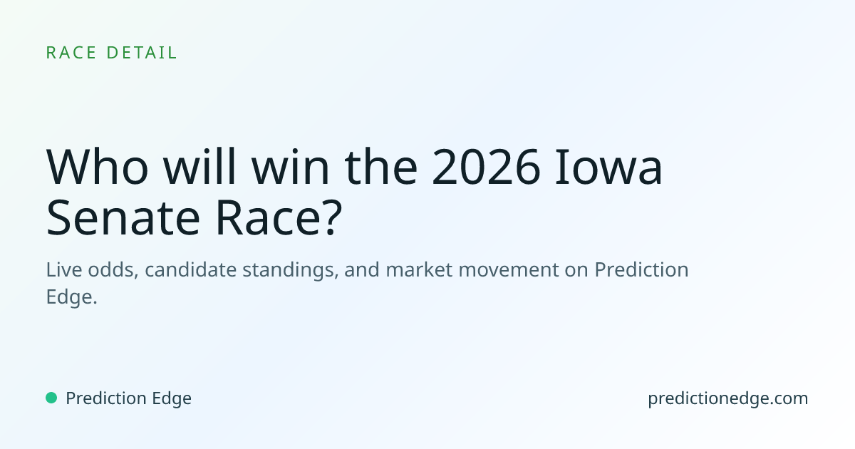 2026 Iowa Senate Election Race | Polls, Candidates & Odds