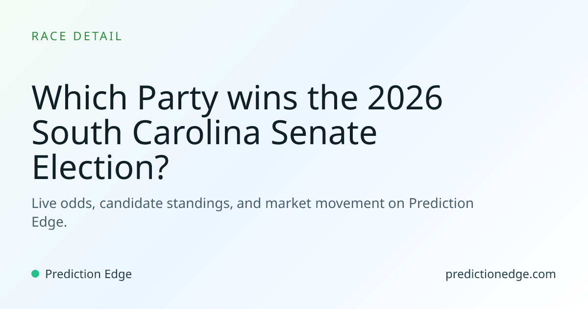 2026 South Carolina Senate Winner by Party | Polls & Odds